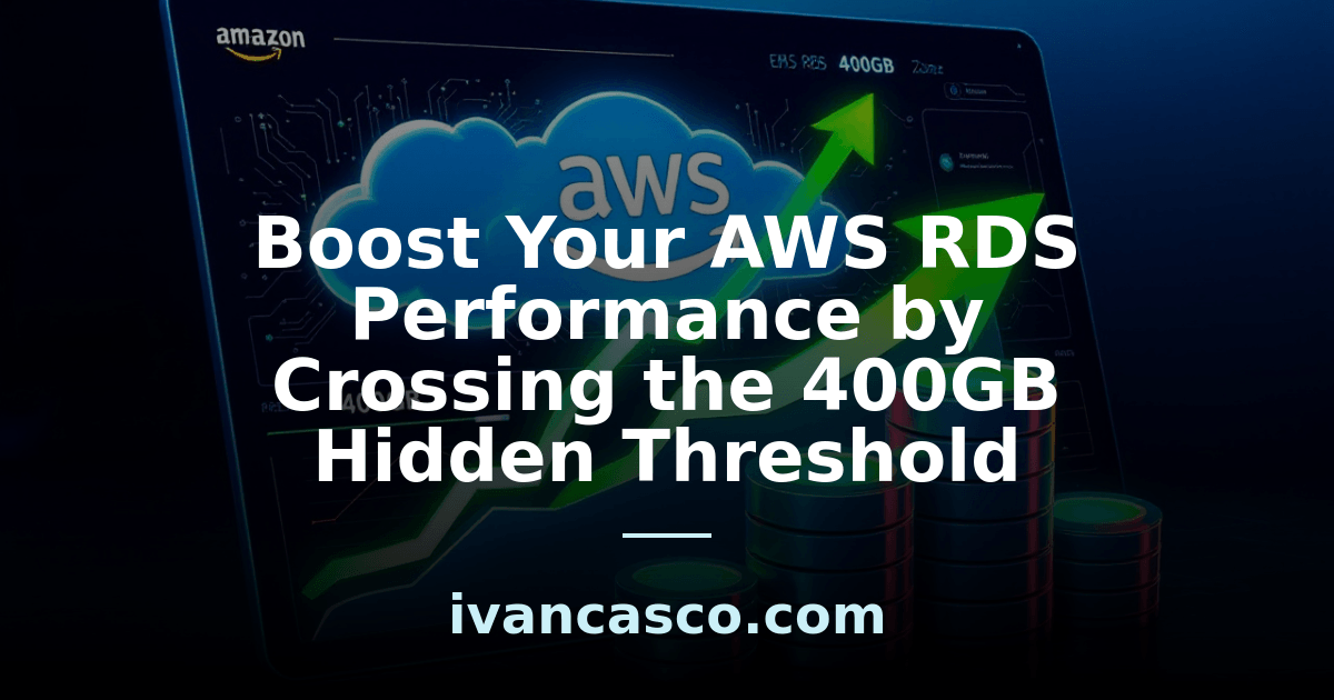 Boost Your AWS RDS Performance by Crossing the 400GB Hidden Threshold